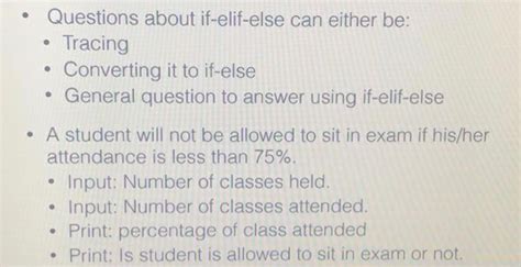 Solved Questions About If Elif Else Can Either Be Tracing