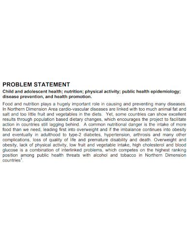 Free 10 Health Problem Statement Samples [ Mental Care Community ]