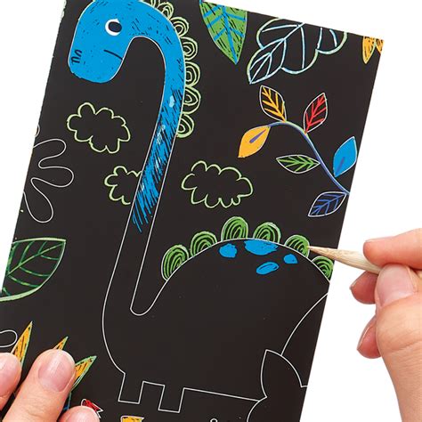 Dinosaur Days Scratch And Scribble Mini Scratch Art Kit Ooly