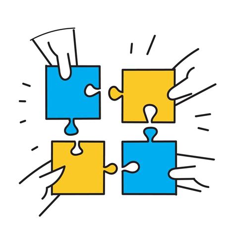 Teamwerk Puzzel Clipart