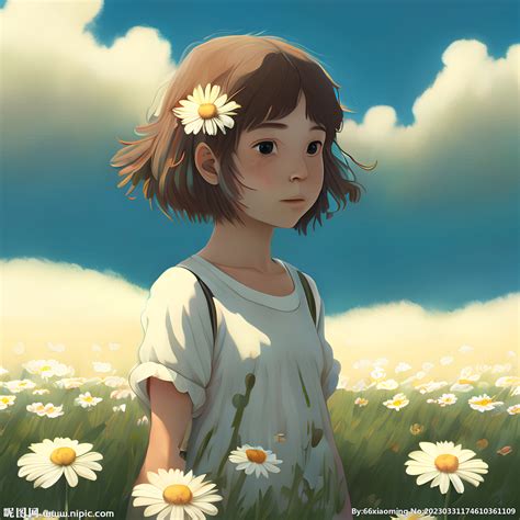 小姑娘插画设计图 绘画书法 文化艺术 设计图库 昵图网