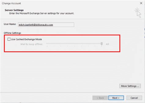 Outlook Enable Or Disable Cached Exchange Mode Technipages