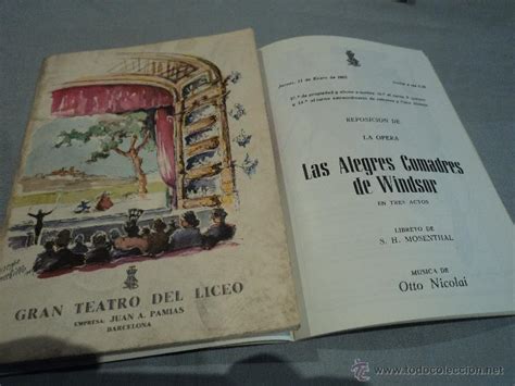 Gran Teatro Del Liceo 1961 Opera Las Alegre Comprar Libretos De