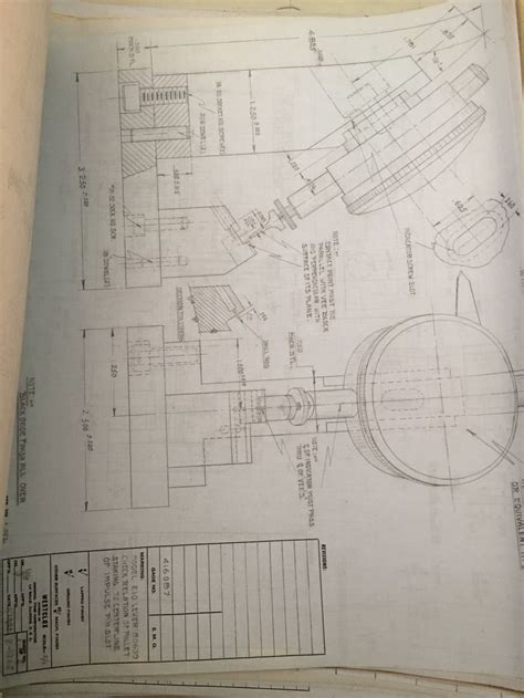 Machinist Blueprint Schematic Drawings Originals Found Art Etsy