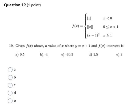 solved question 19 1 point