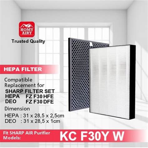 Jual Hepa Filter Sharp Air Purifier Fp Jm30y Kc F30y Fz F30hfe Deo And Hepa Set Kab Bogor