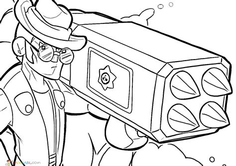 Coloring Pages Of Brock From Brawl Stars Print For Free