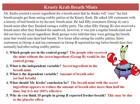 Independent And Dependent Variables Worksheet Spongebob Free