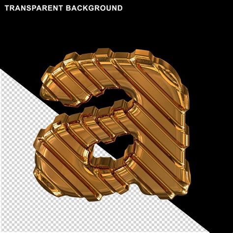 얇은 대각선 스트랩이 있는 골드 문자 프리미엄 Psd 파일