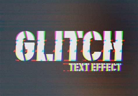 Premium Psd Black Blue And Red Glitch Neon Text Effect