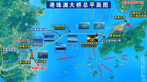 图表港珠澳大桥总平面图 图解图表 中国政府网