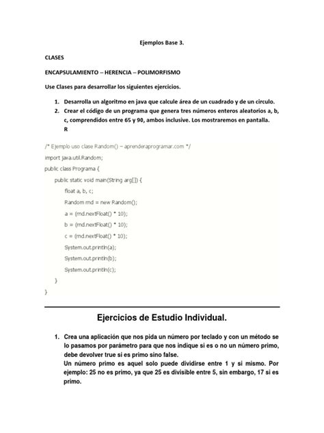 T3 2 Guia Encapsulamiento Herencia Polimorfismo Pdf Programación Constructor