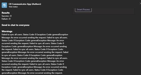 Failed To Sync All Users Status Code 0 Exception Code Generalexception Message An Error