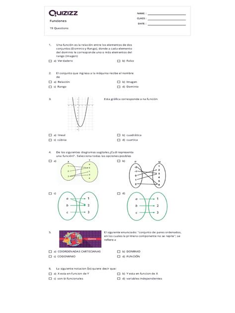Taller Repaso Funciones Print Quizizz Pdf
