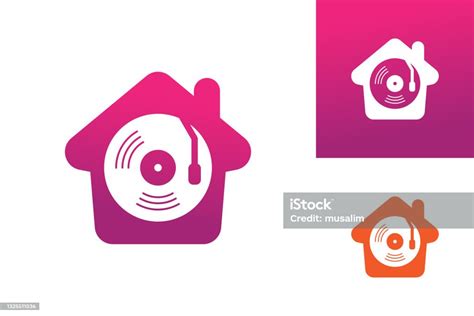 음악 홈 로고 템플릿 디자인 벡터 엠블럼 디자인 개념 창조적 인 기호 아이콘 0명에 대한 스톡 벡터 아트 및 기타 이미지 0명 개념 개념과 주제 Istock