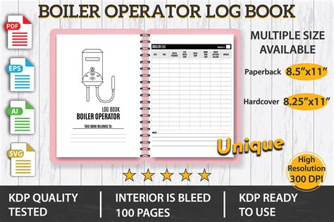Boiler Operator Log Book Kdp Interior Graphic By Handybooks
