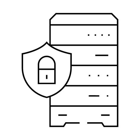 data access control database line icon illustration 48357422 vector art