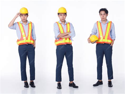 Premium Photo Set Of Three Full Length Of 20s Asian Man Black Hair