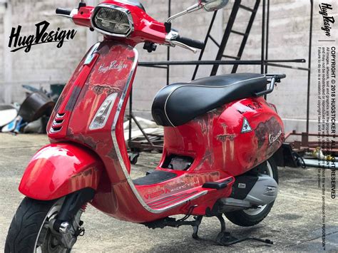 Hugsticker Vespa 125 150 300 Rust Decals Sticker Kit High Quality Bike Wrap Scratch Resistant