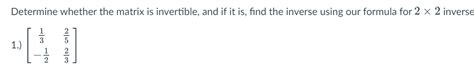 Solved Give Me An Example Of Determine Whether The Matrix Is