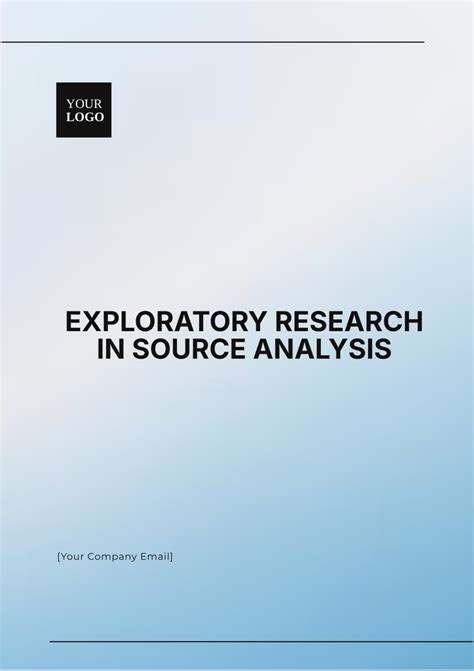 Free Exploratory Research In Source Analysis Template To Edit Online