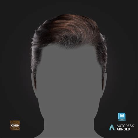 Artstation Xgen Man Side Part Hair And Materials Resources