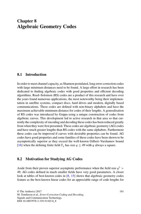 Pdf Algebraic Geometry Codes