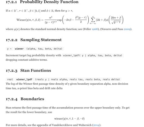 wiener function docs not rendering properly · issue 118 · stan dev docs · github