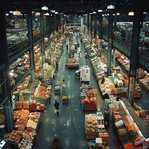 Free Bustling Wholesale Market Image Warehouse Boxes Pallets