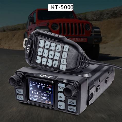 QYT KT-5000 25W 10KM VHF UHF Transceiver Mini Mobile Radio with ...