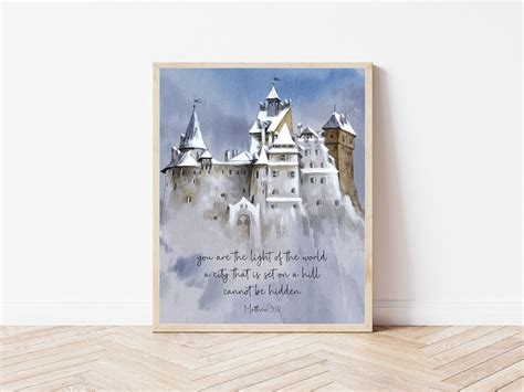 City On A Hill Bible Quote Print You Are The Light Of The World