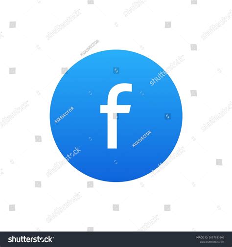 Round Facebook Logo Social Media Logo Stock Vector Royalty Free 2097833863 Shutterstock