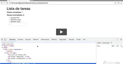 Lección 6 Clases Css Dinámicas Curso De Vuejs Desde Cero Aprendible