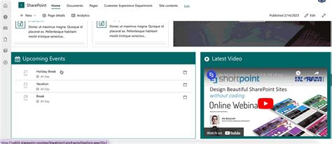 How To Open Linked Sharepoint Events In Modern View Shortpoint Support