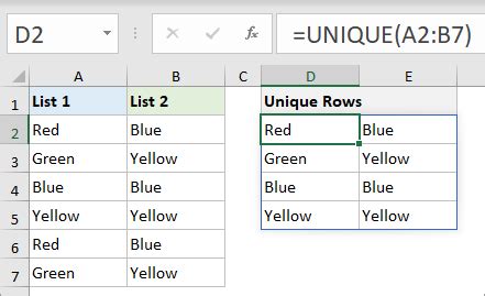 Learn About The Unique Function Spreadsheet Life Blog