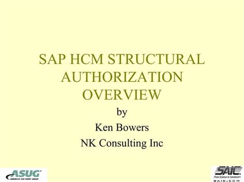 Sap Hcm Structural Authorization Overview Presentation Ppt