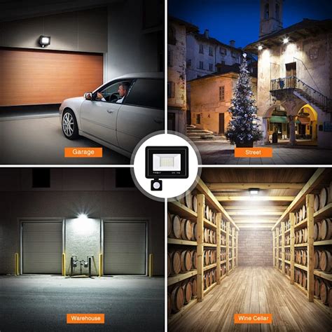 跨境亚马逊薄款led投光灯泛光灯车库灯仓库灯户外防水10w 100w 花瓣网