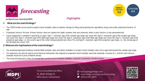 Forecasting Mdpi On Linkedin Mdpiforecasting Article Highlights Mortality Cbdx