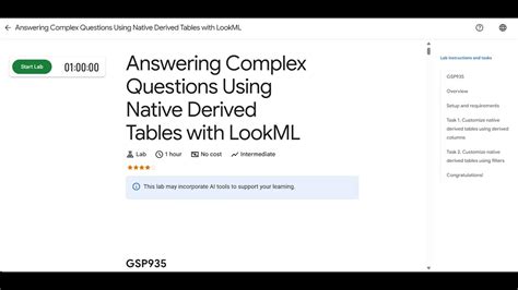 Answering Complex Questions Using Native Derived Tables With Lookml 2025 Gsp935 Youtube