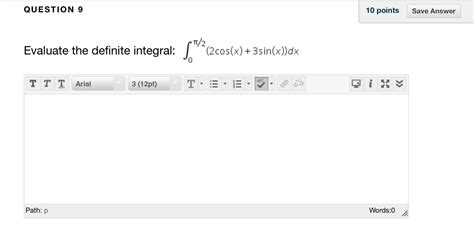Solved Question 9 10 Points Save Answer Evaluate The