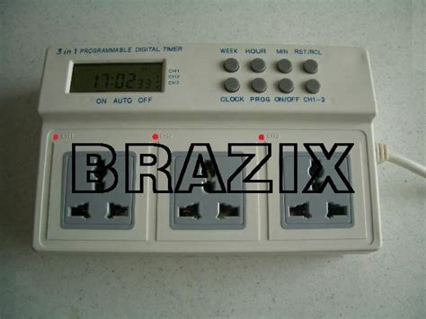 Brx120pts3w 3 Outlets Independently Programmable Ac Timer Switch Brazix Dc Timer Specialist