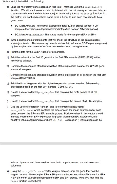 Write A Script That Will Do The Following A Load Chegg