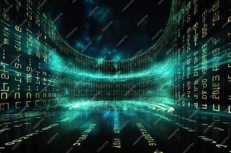 Premium Photo A Rendering Of A Technology Data Binary Code Network