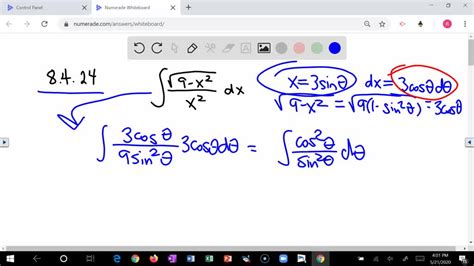Solvedtrigonometric Substitutions Evaluate The Following Integrals