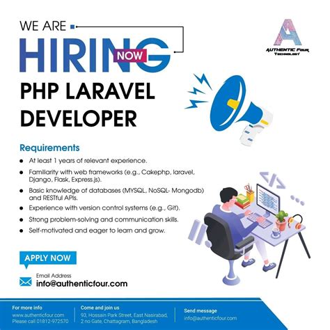 Authentic Four Technology On Linkedin Laraveldeveloper Techjobs Apidevelopment