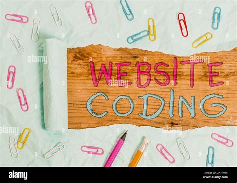 Text Sign Showing Website Coding Business Photo Showcasing System Of Symbols And Rules Used To