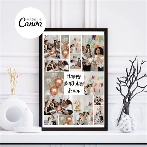 24x36 Photo Collage Poster Collage Template For 7 Photos Poster Size