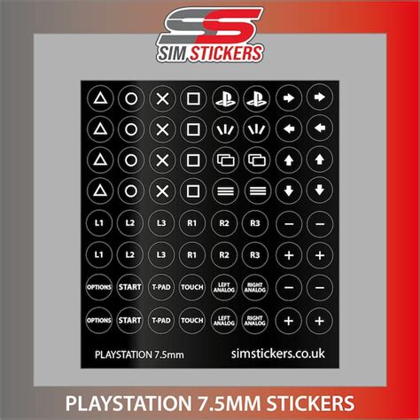 Playstation Controller Button Stickers Etsy