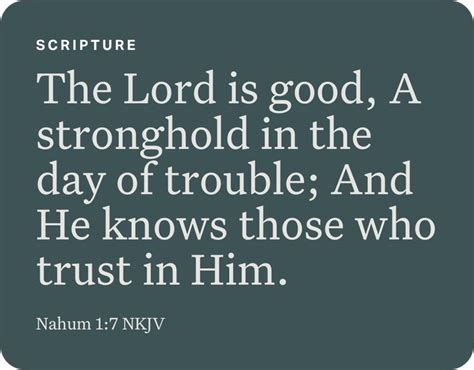 Nahum‬ ‭1 7‬ ‭nkjv‬‬ Nahum 1 7 The Lord Is Good Bible Apps