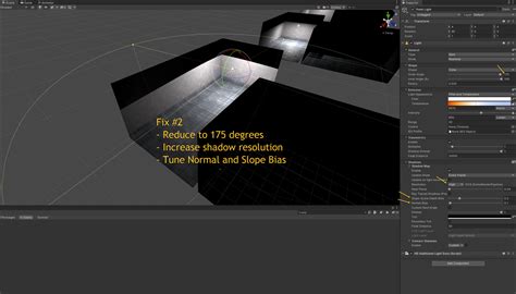 Spot Lights With Large Outer Angles Leak Light Through Walls Unity